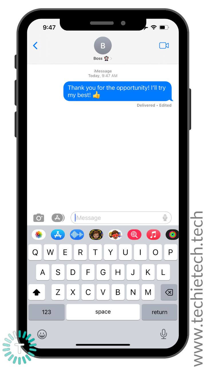 How to edit a sent Message on iPhone and iPad? - TechieTechTech
