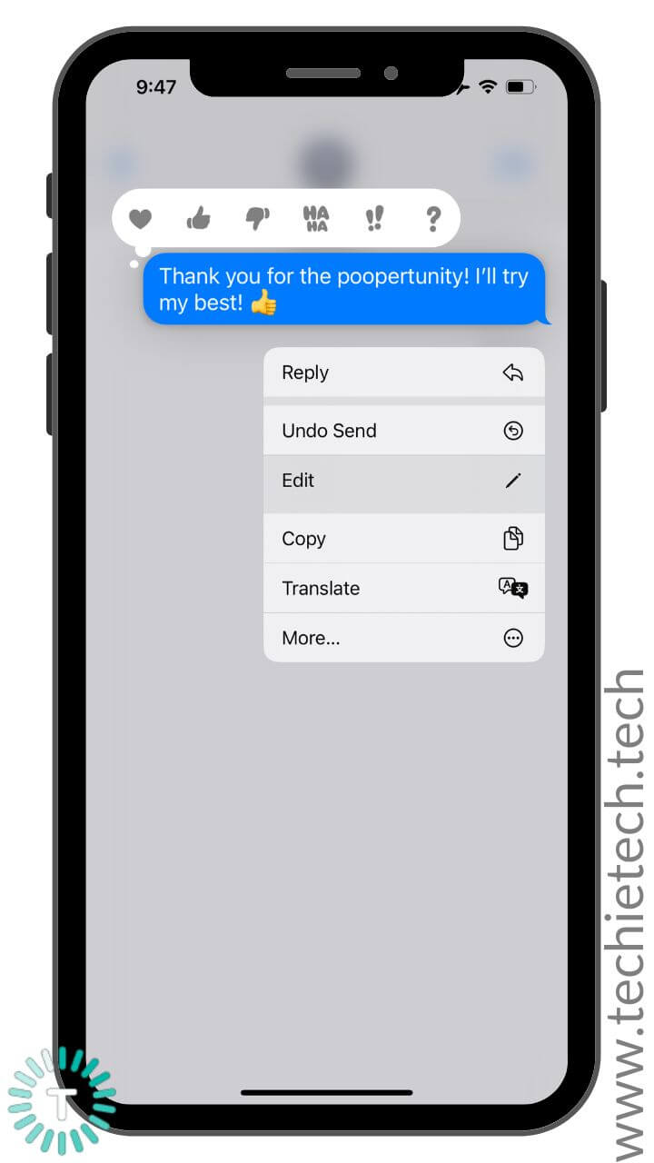 How to edit a sent Message on iPhone and iPad? - TechieTechTech