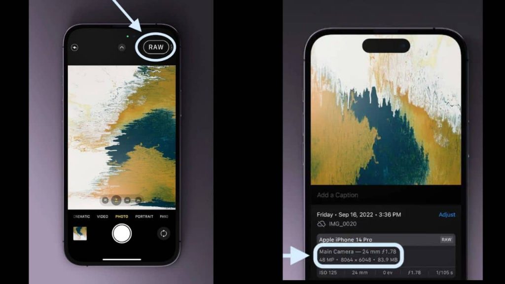 How to shoot 48MP ProRAW and HEIC Photos on iPhone 14 Pro and iPhone 14 ...