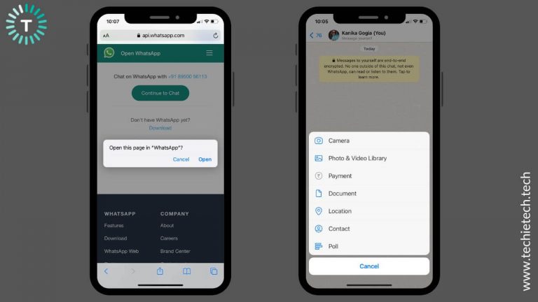 How to send a message to yourself on WhatsApp [3 Ways] - TechieTechTech