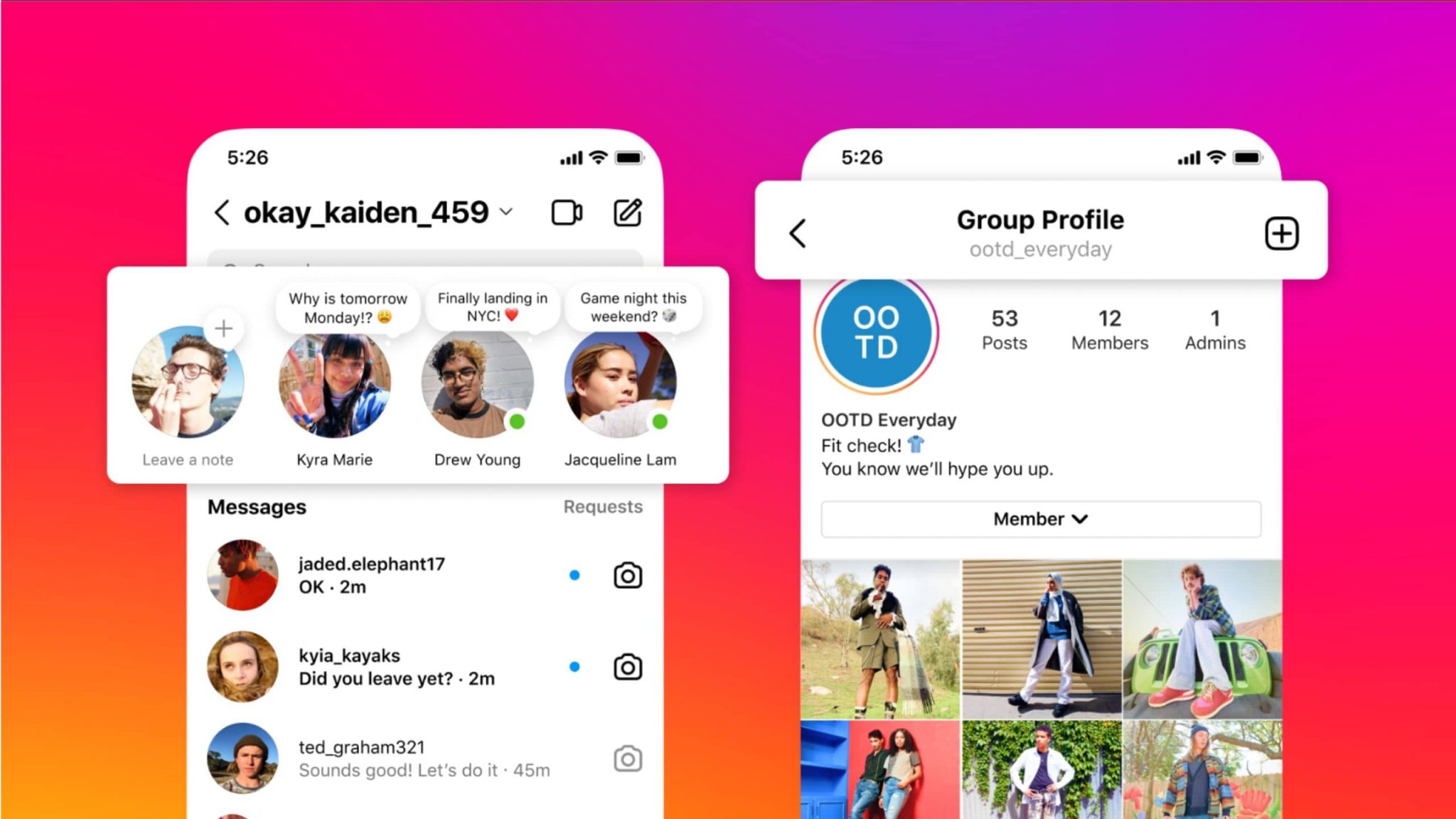 Meta announced new Instagram features: Notes, Candid Stories, Group ...