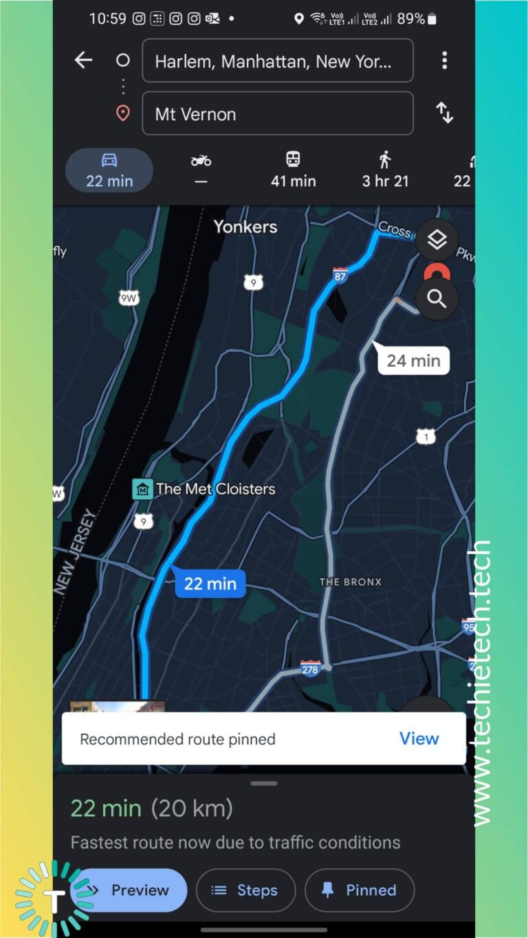 How to Save a Route on Google Maps on iPhone and Android - TechieTechTech