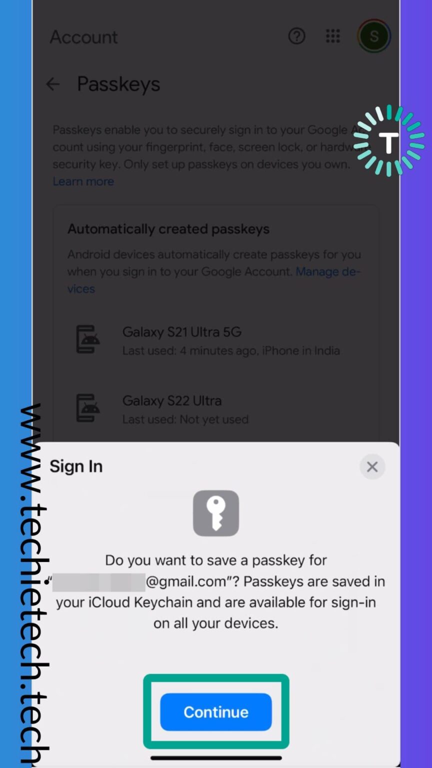How to Setup Passkeys for Gmail [on Web, Android, and iPhone] - TechieTechTech