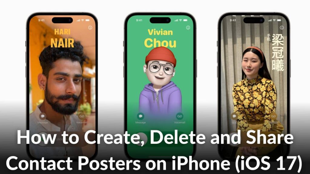 How to Create, Delete and Share Contact Posters on iPhone (iOS 17 ...